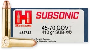 Bala Cal. .45-70 Government Hornady Subsonic 410 gr – Mundo Nautico